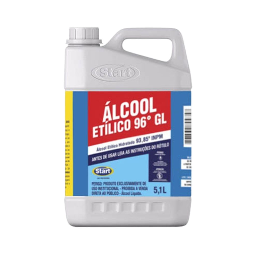 Álcool Etílico 96º GL 5 Litros – START – EMBALETES BRASIL LTDA